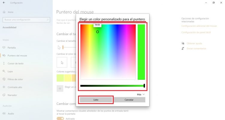 Cómo cambiar el tamaño y el color del puntero del mouse en Windows 10 - WinNotas