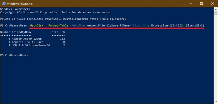 Cómo obtener información sobre los discos usando Windows PowerShell ...