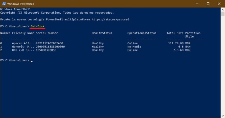 Cómo obtener información sobre los discos usando Windows PowerShell ...