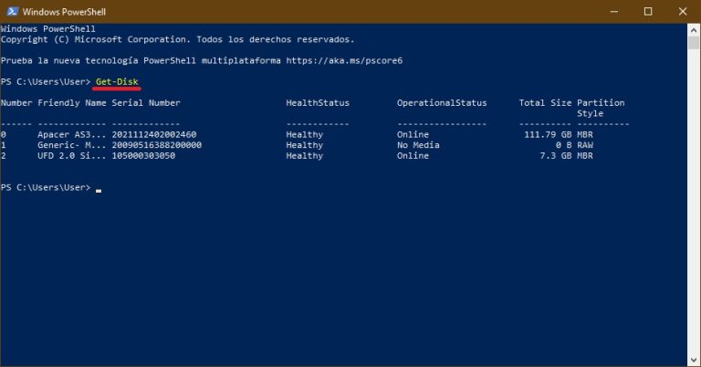 Cómo obtener información sobre los discos usando Windows PowerShell ...