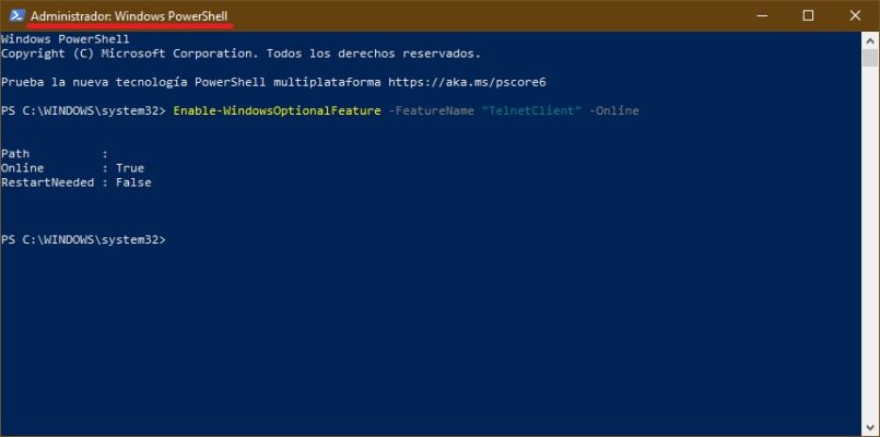 Cómo activar Cliente Telnet en Windows 10 - WinNotas