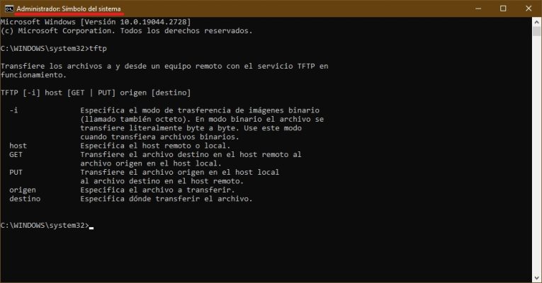Cómo activar el Cliente TFTP en Windows 10 - WinNotas