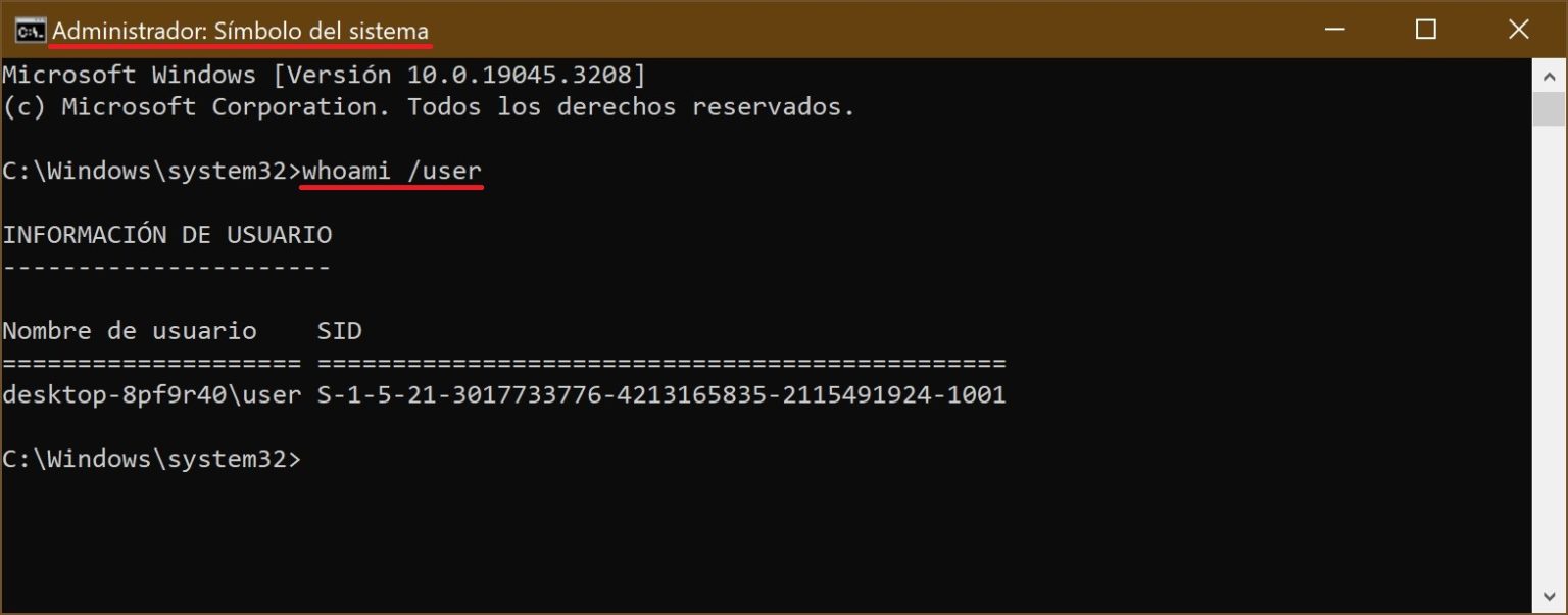 Cómo averiguar el Identificador de Seguridad (SID) de un usuario en Windows 10 - WinNotas