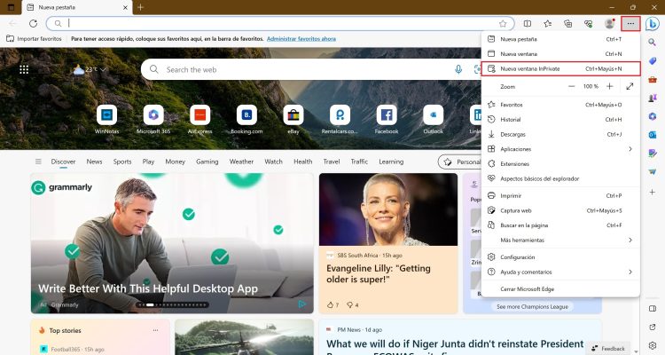 Cómo iniciar el navegador Microsoft Edge en modo privado (InPrivate ...
