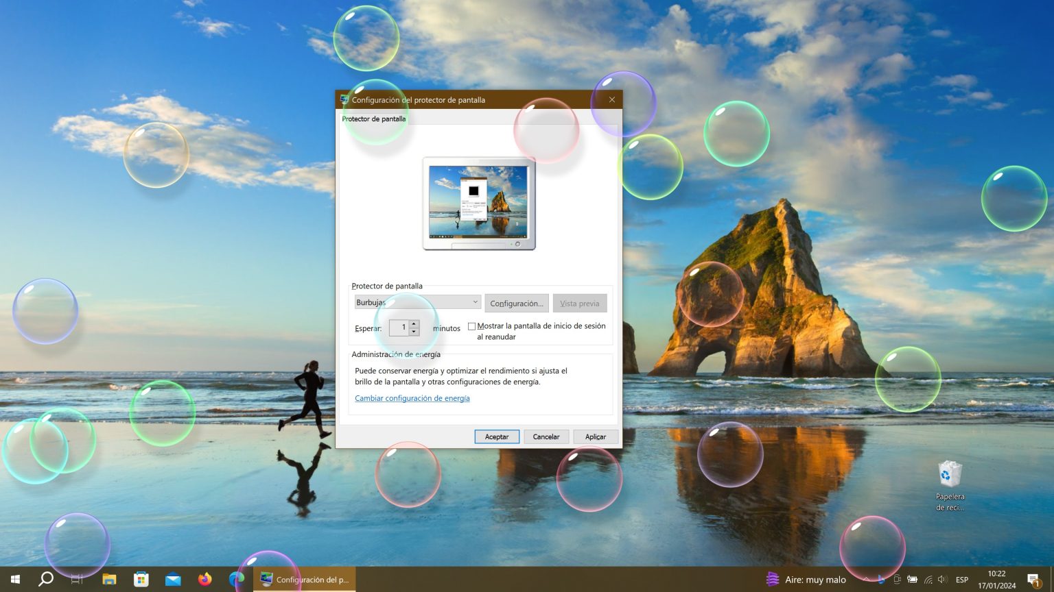 Protector de pantalla o salvapantalla (screensaver) en Windows 10 ...