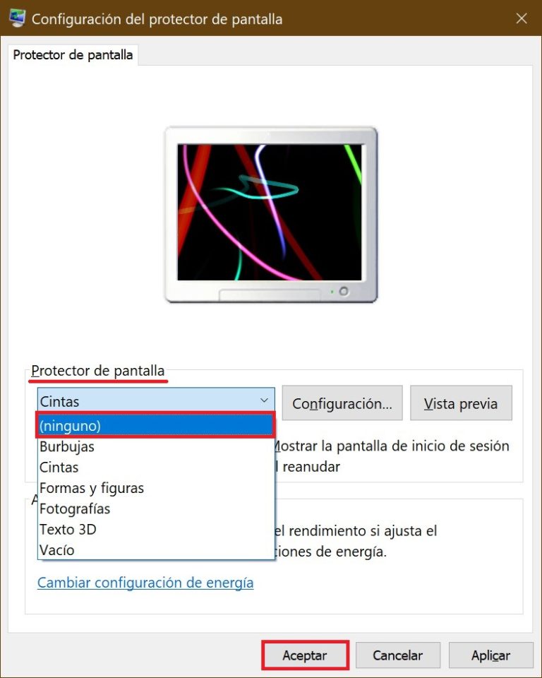 Protector de pantalla o salvapantalla (screensaver) en Windows 10 ...