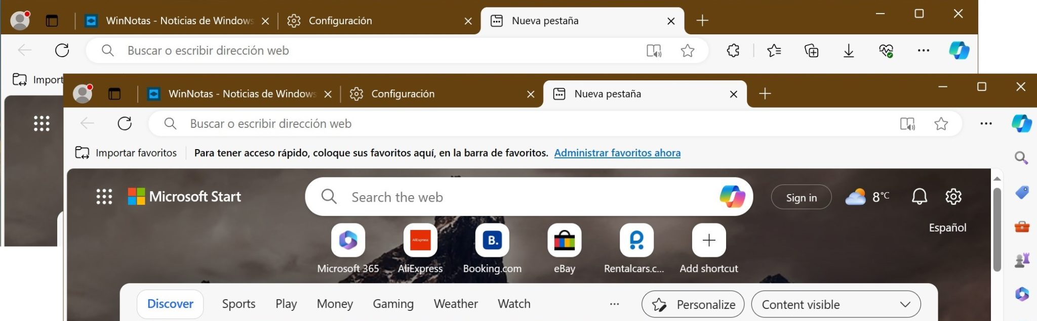 Cómo personalizar la barra de herramientas del navegador Microsoft Edge - WinNotas