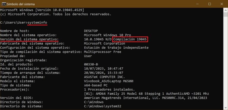Cómo averiguar el número de la compilación de tu Windows 10 - WinNotas