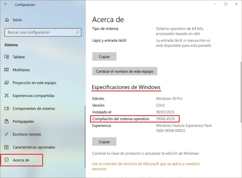 Cómo averiguar el número de la compilación de tu Windows 10 - WinNotas