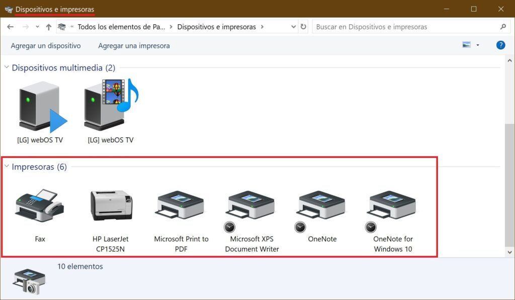 Cómo ver todas las impresoras instaladas en Windows 10 - WinNotas